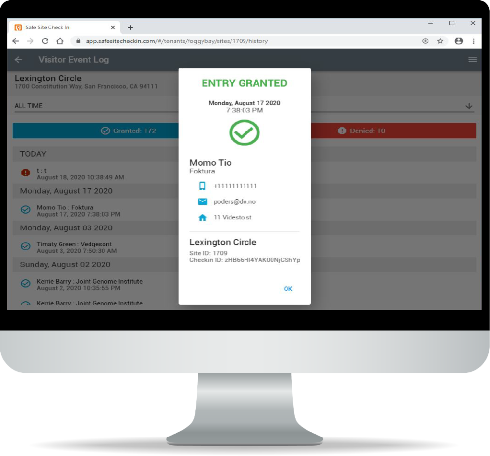 Security Gate Guard Digital Check-In & Access Logs | SSCI